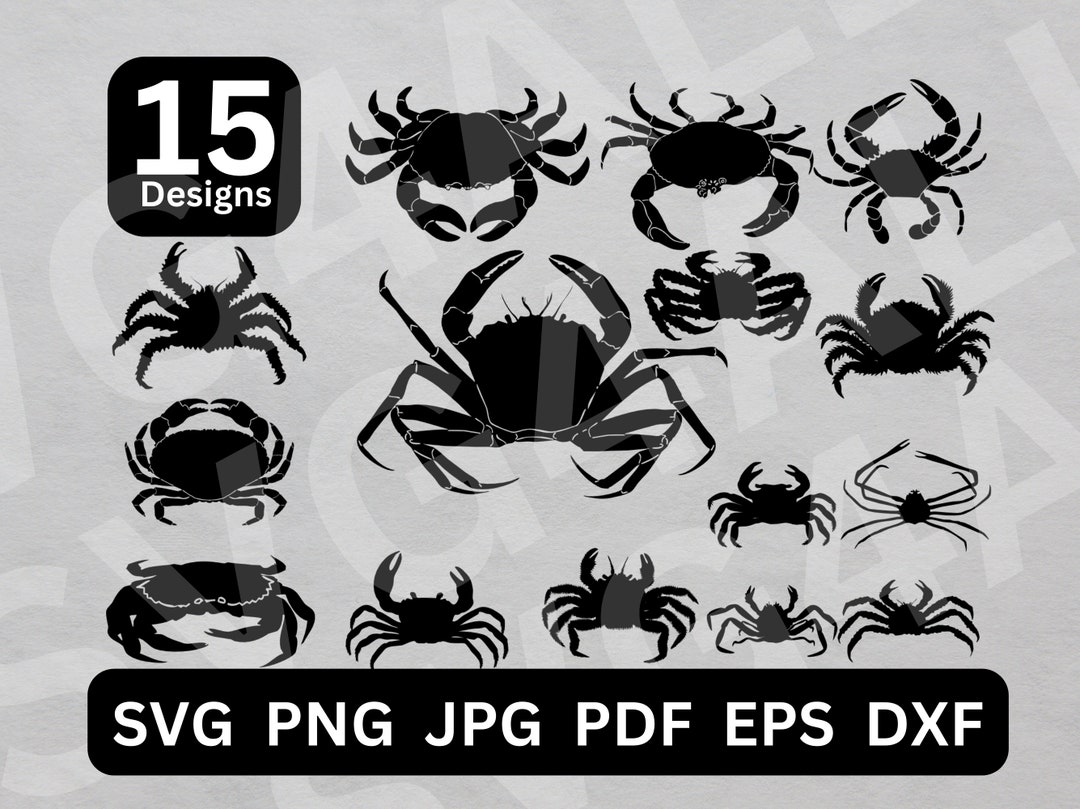 Crab Svg, Crab Svg File, Crab Png, Crab Silhouette, Crab Clipart, Crab ...