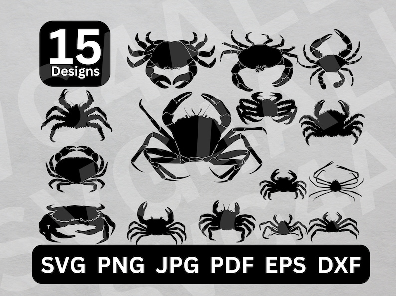 Crab Svg Crab Svg File Crab Png Crab Silhouette Crab - Etsy Canada