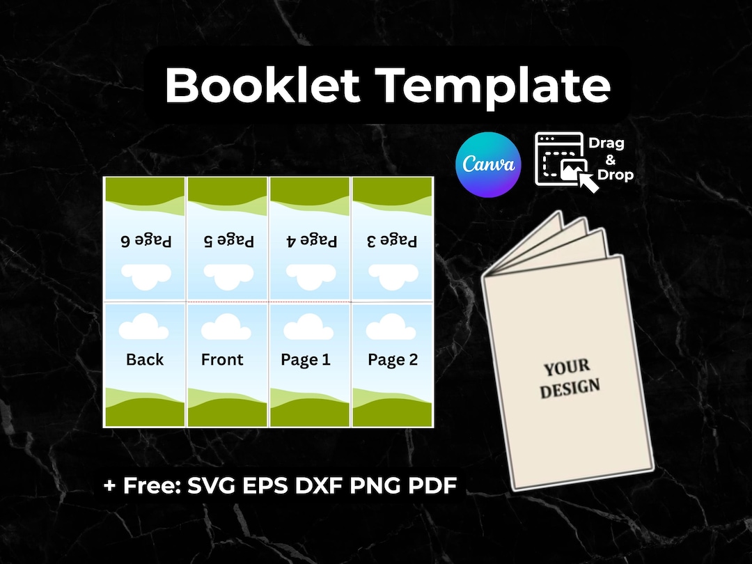 Booklet Template | Fold Book Template | Foldable Book | Stacked Booklet ...