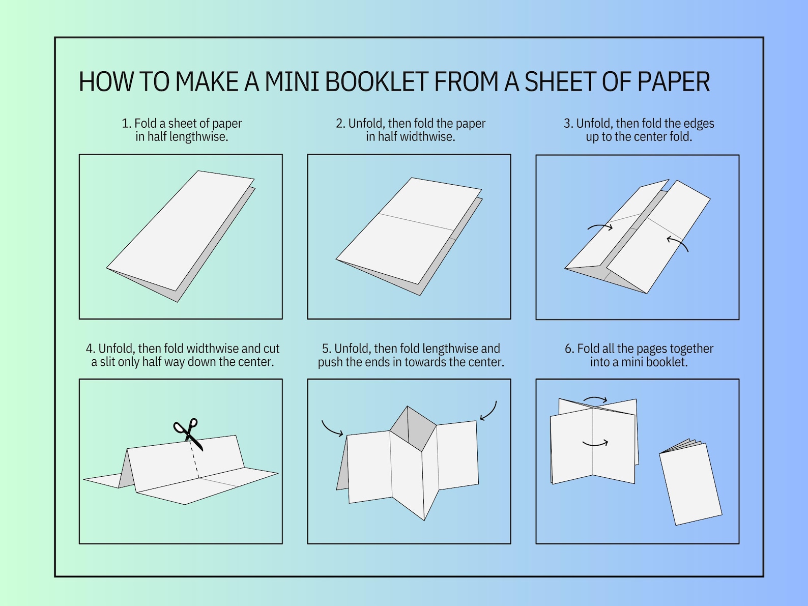 Booklet Template | Fold Book Template | Foldable Book | Stacked Booklet ...
