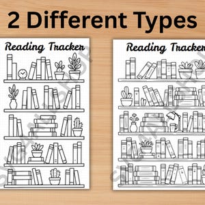 Bookshelf Reading Tracker Printable | Book Reading Tracker | Book ...