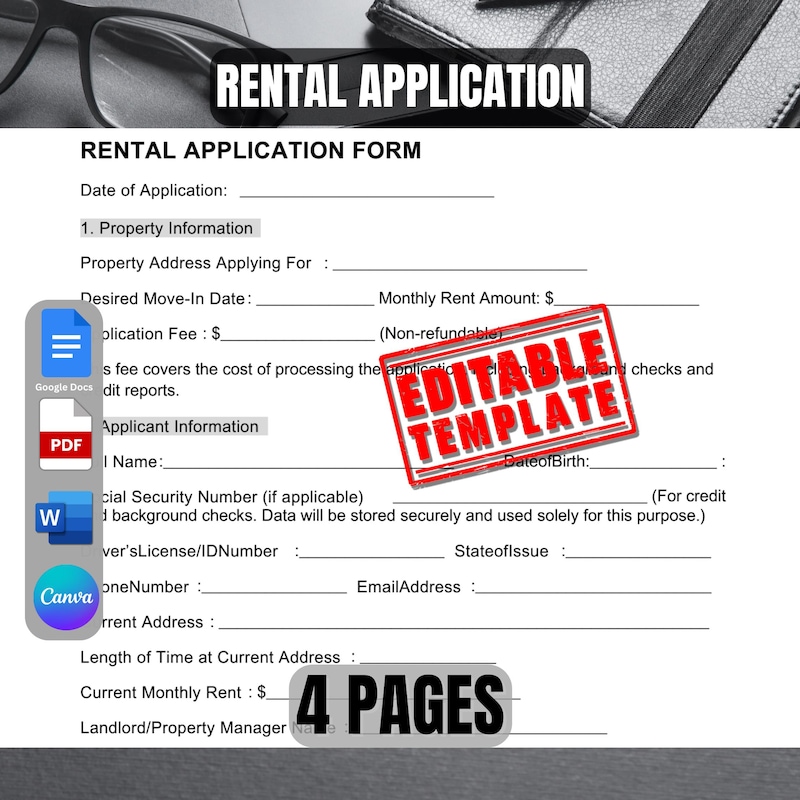 Tenant Screening Forms - Etsy