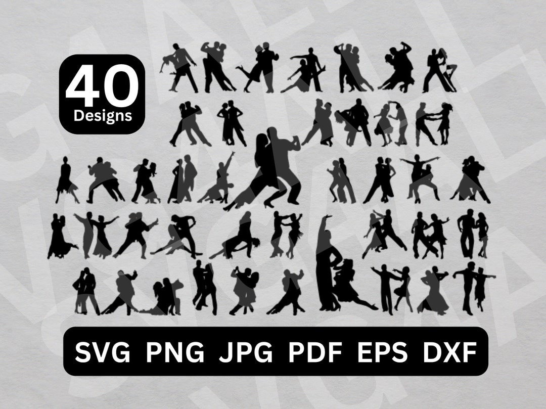 Tango SVG, Tango Dancers SVG and PNG, Tango Silhouette, Tango Clipart ...