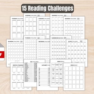 Book Reading Journal Printable Bundle Format 8.5x11, A4 and A5 ...