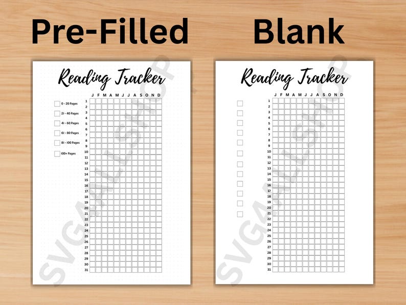 Daily Reading Tracker Printable - Reading Log - Read Tracker - Reading ...