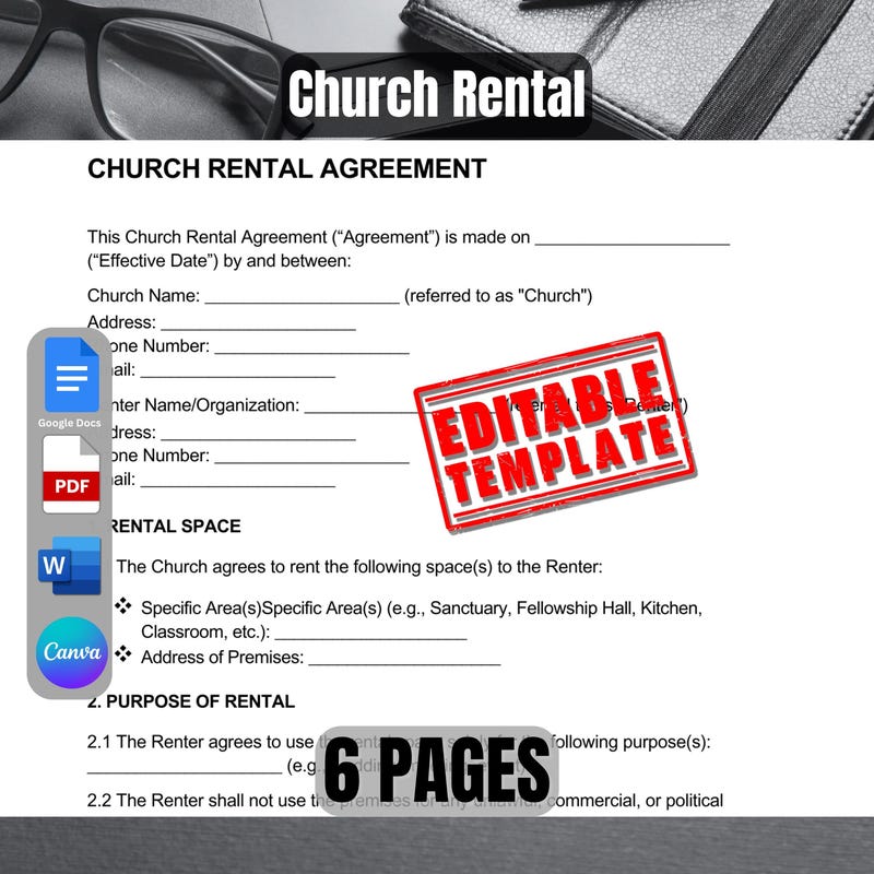 Lease Agreement Template - Etsy