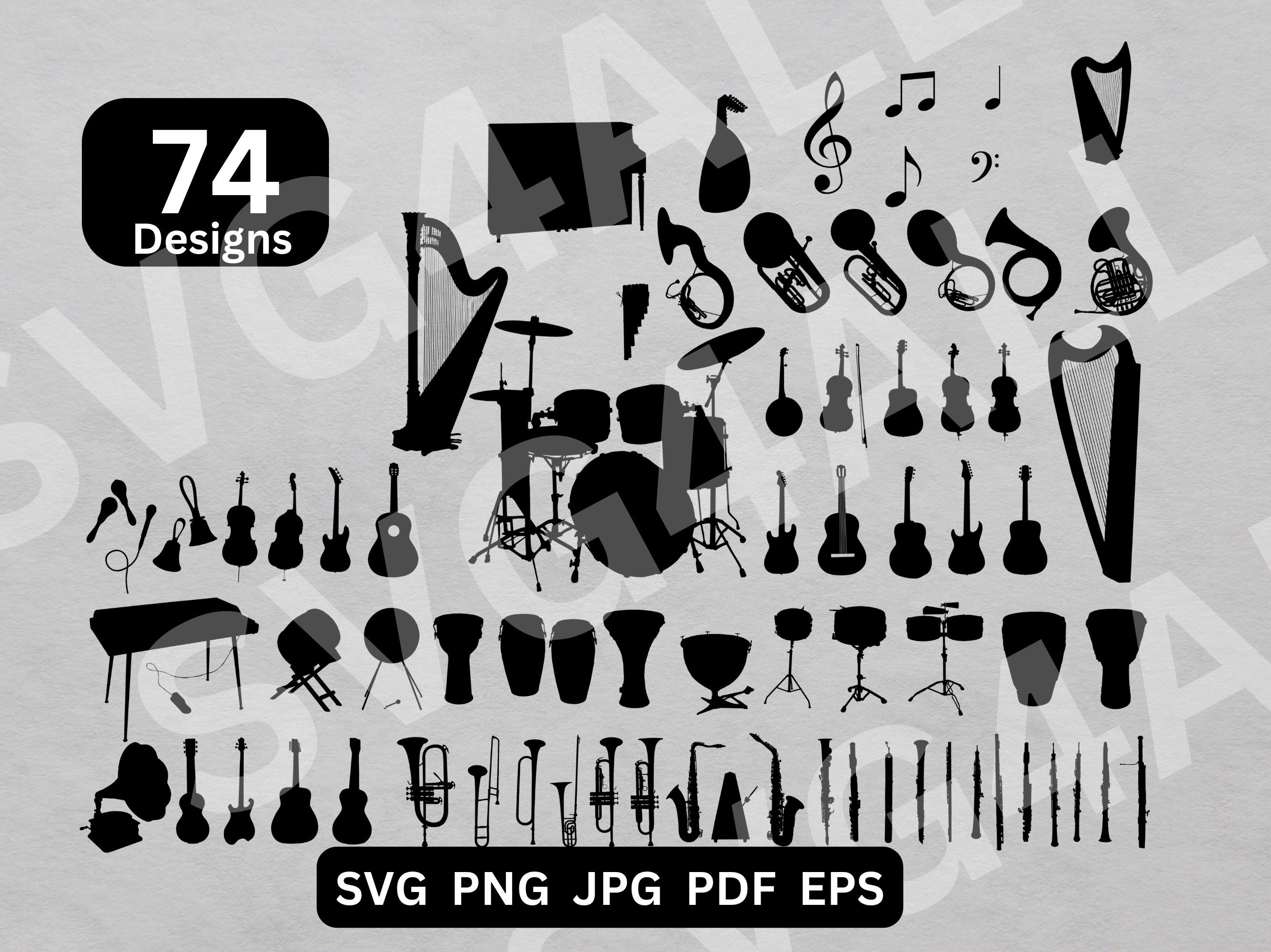 Musical Instruments Svg, Musical Instruments Png, Musical Instruments ...