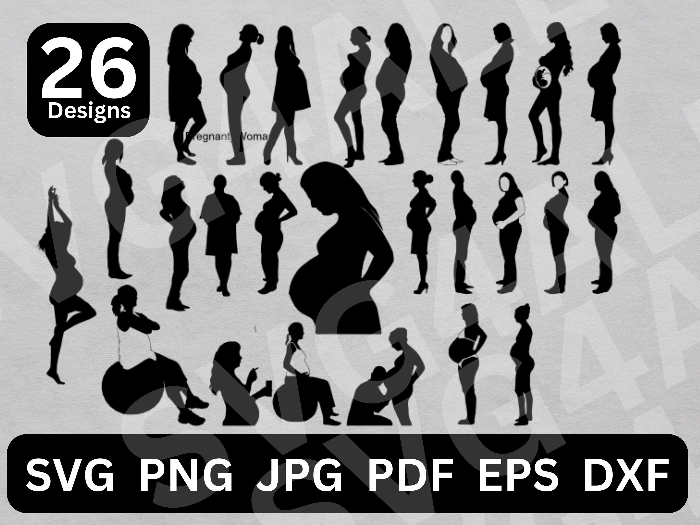 Pregnant Woman SVG, Pregnant Woman Png, Pregnant Woman Cricut, Pregnant ...