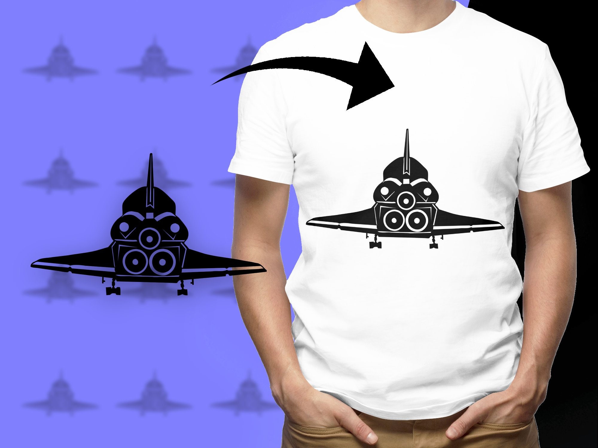 Spacecraft Clipart Bundle, Rocket SVG Files, Spaceship Silhouettes ...