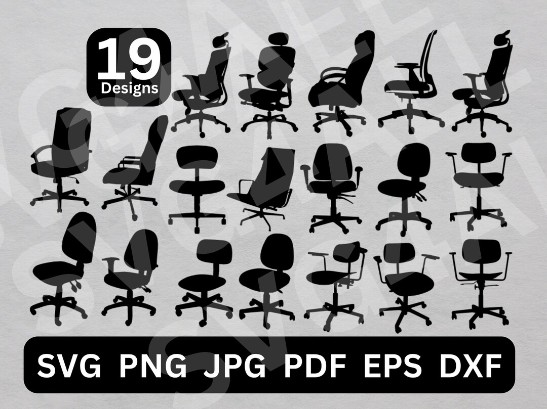 Office Chair SVG, Chair SVG, Office Chair Silhouette, Office Chair Cut ...