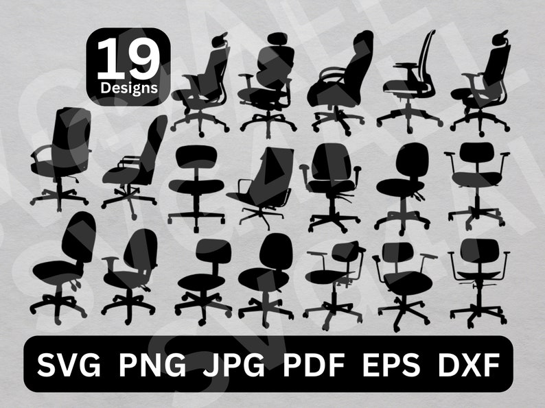 Office Chair SVG, Chair SVG, Office Chair Silhouette, Office Chair Cut ...