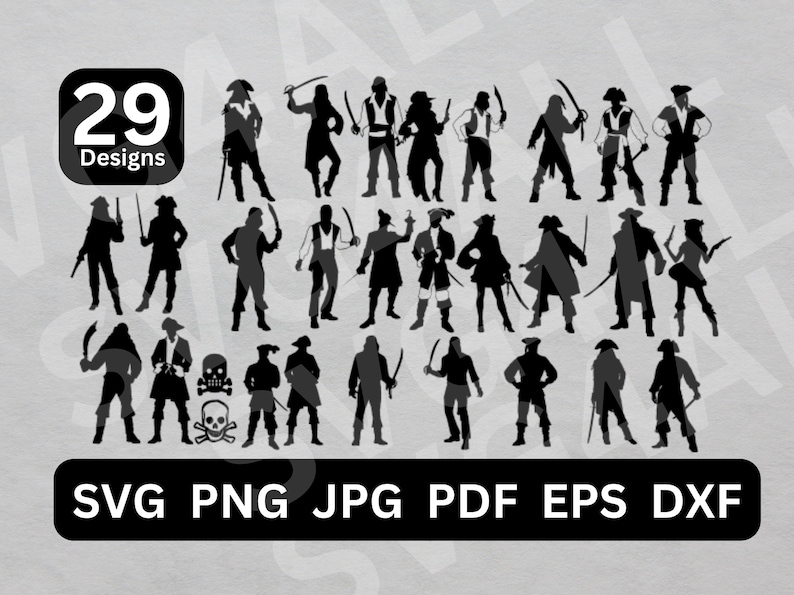 Pirate SVG, Pirate Silhouette, Pirate Cut File, Pirate Clipart, Pirate ...