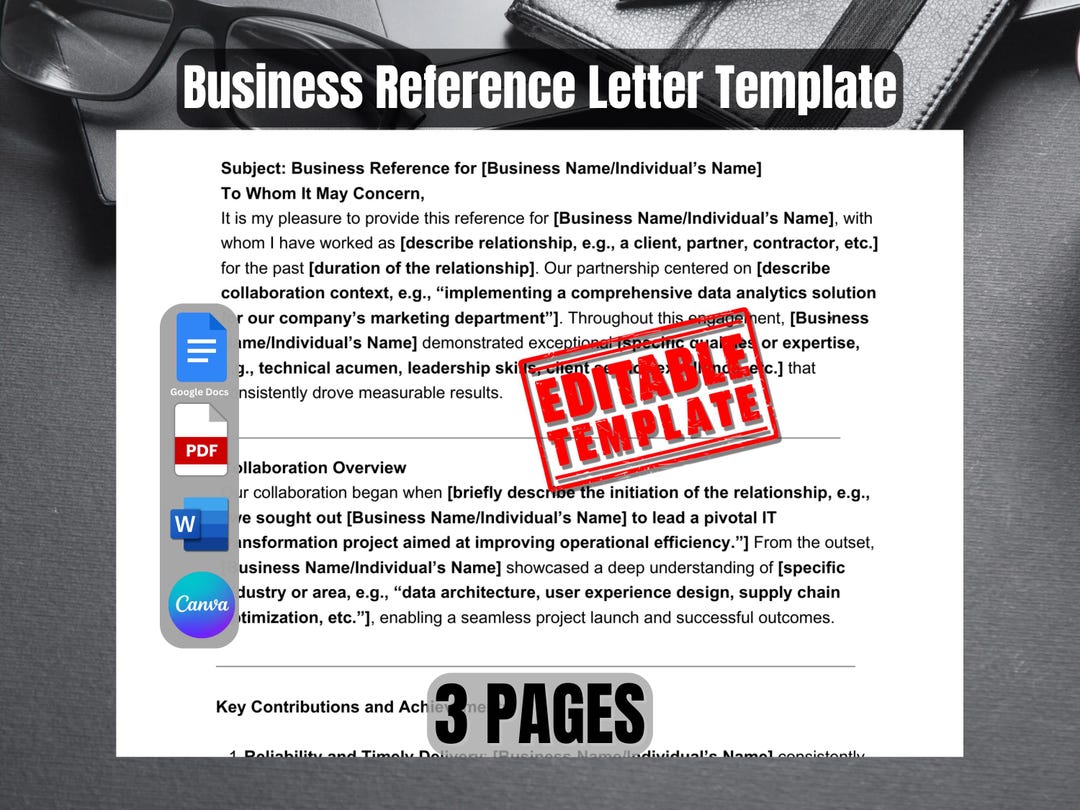 Company to Company Recommendation Letter | Business Reference Letter ...