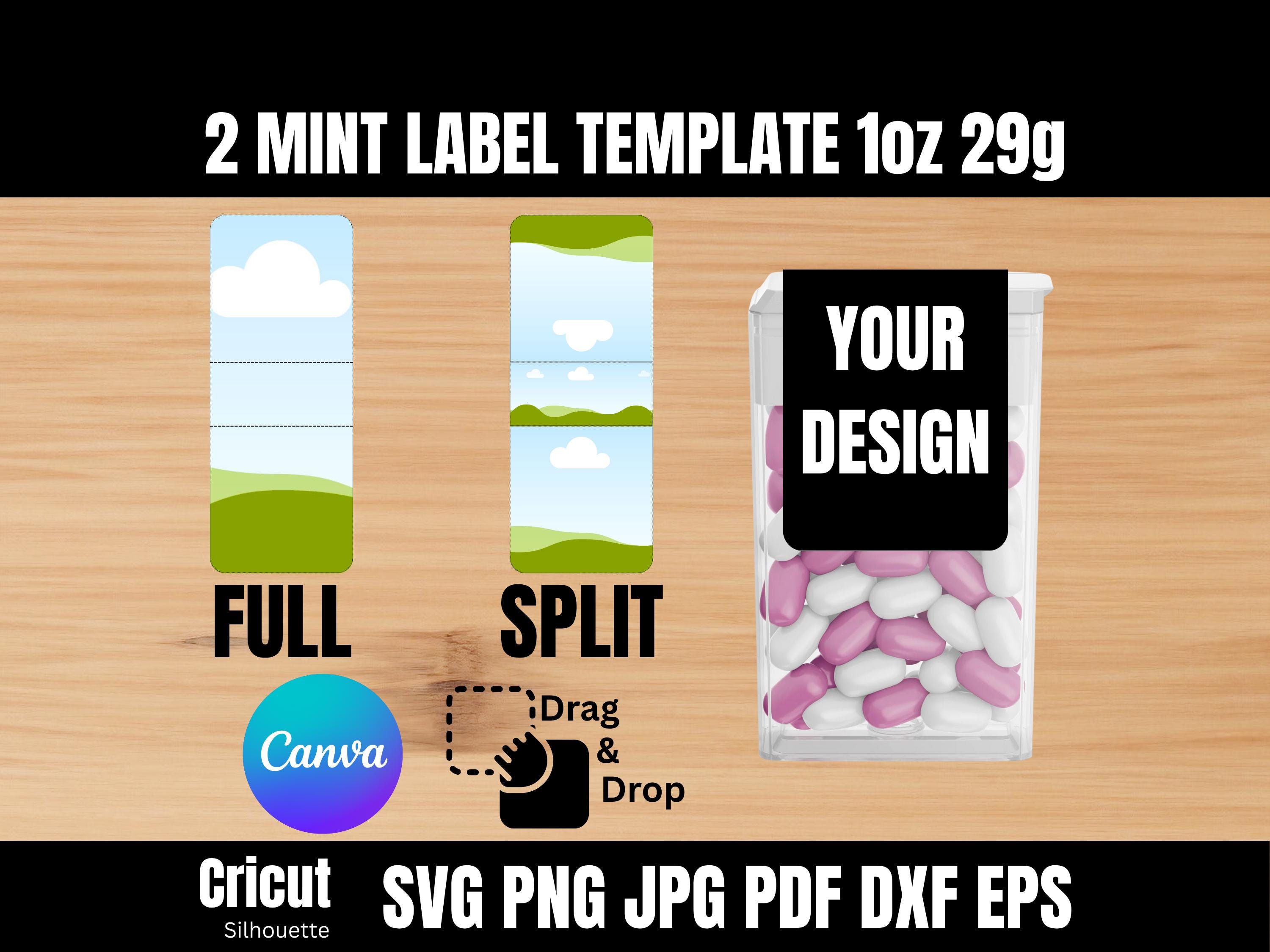 Custom Mint Label Template CANVA 1oz 29g, Mint Sticker Label, Mint Box ...