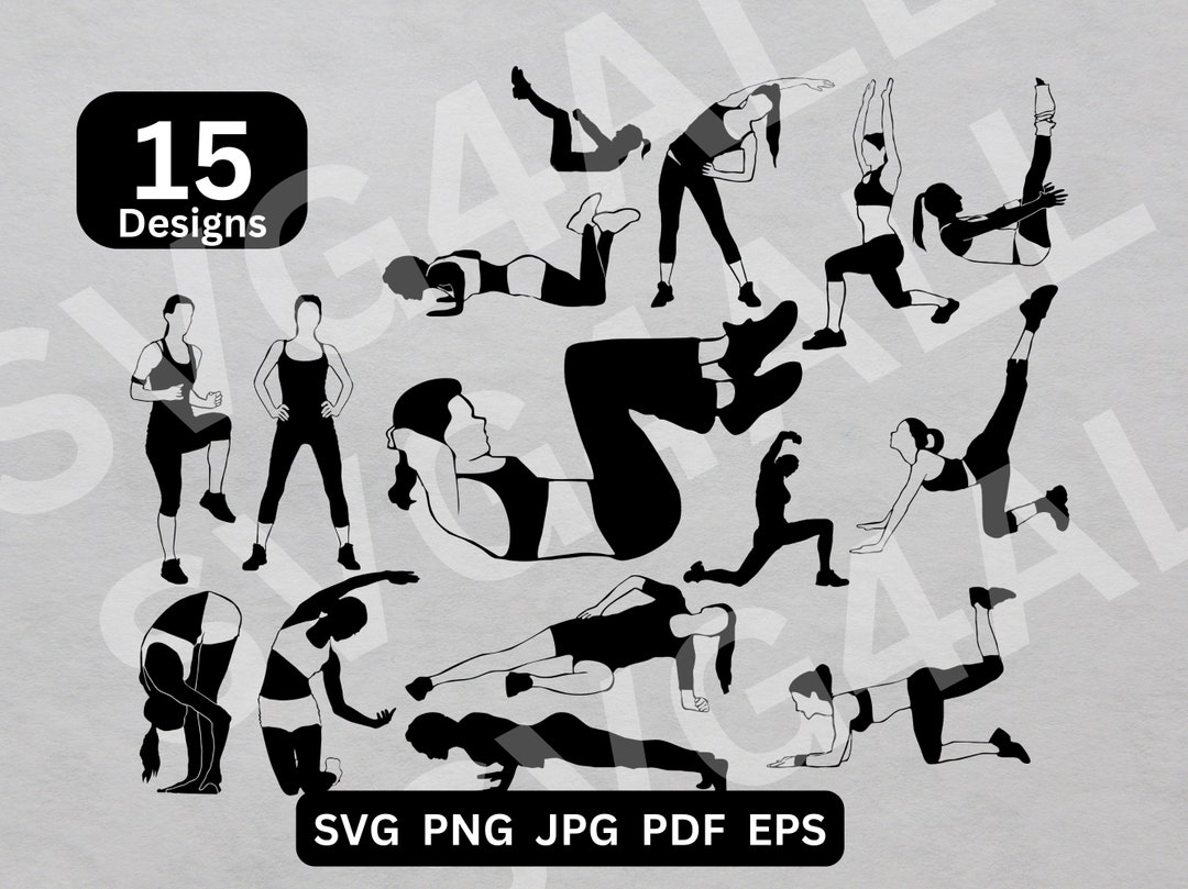 Fitness Girl Svg, Fitness Girl Bundle Svg, Fitness Girl PNG, Fitness ...