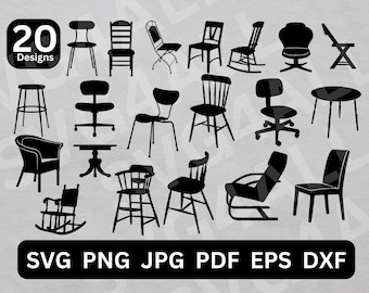 Chair Svg Bundle Chairs Svg Chair Cricut Chair Clipart Chair Vector ...