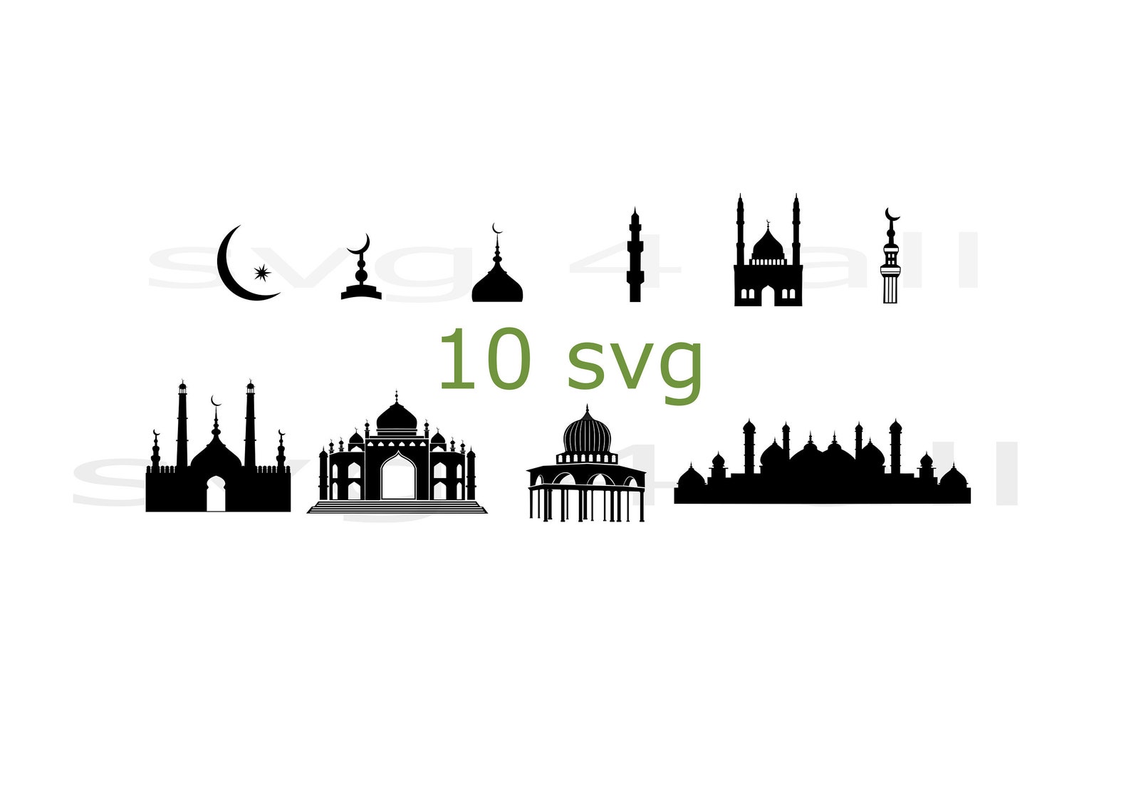 Islamic Mosque Svg Mosque Vector File Mosque Bundle Vector - Etsy