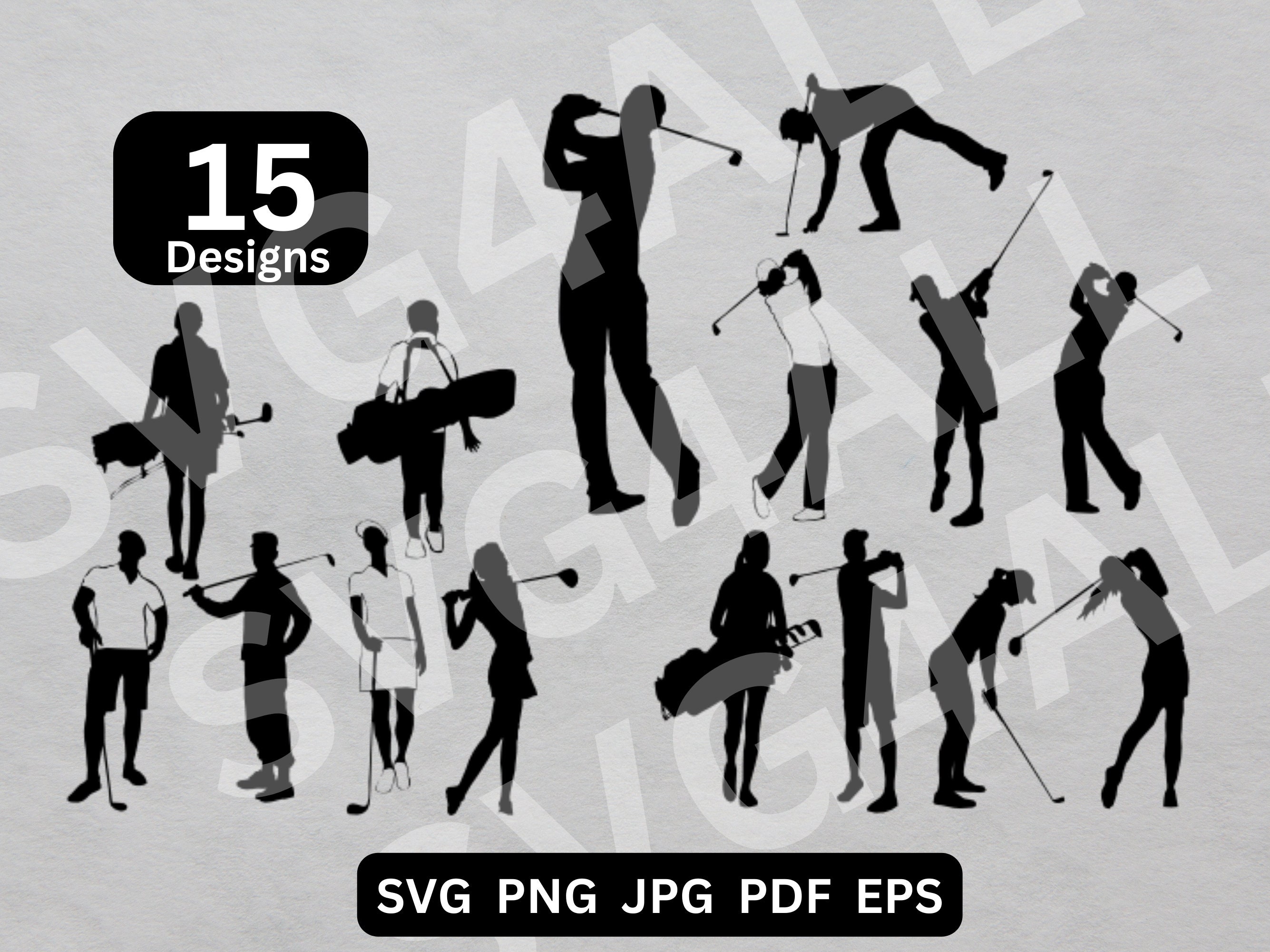 Golf Player SVG, Golf Player PNG, Golf Bundle SVG Files, Golf Cut File ...