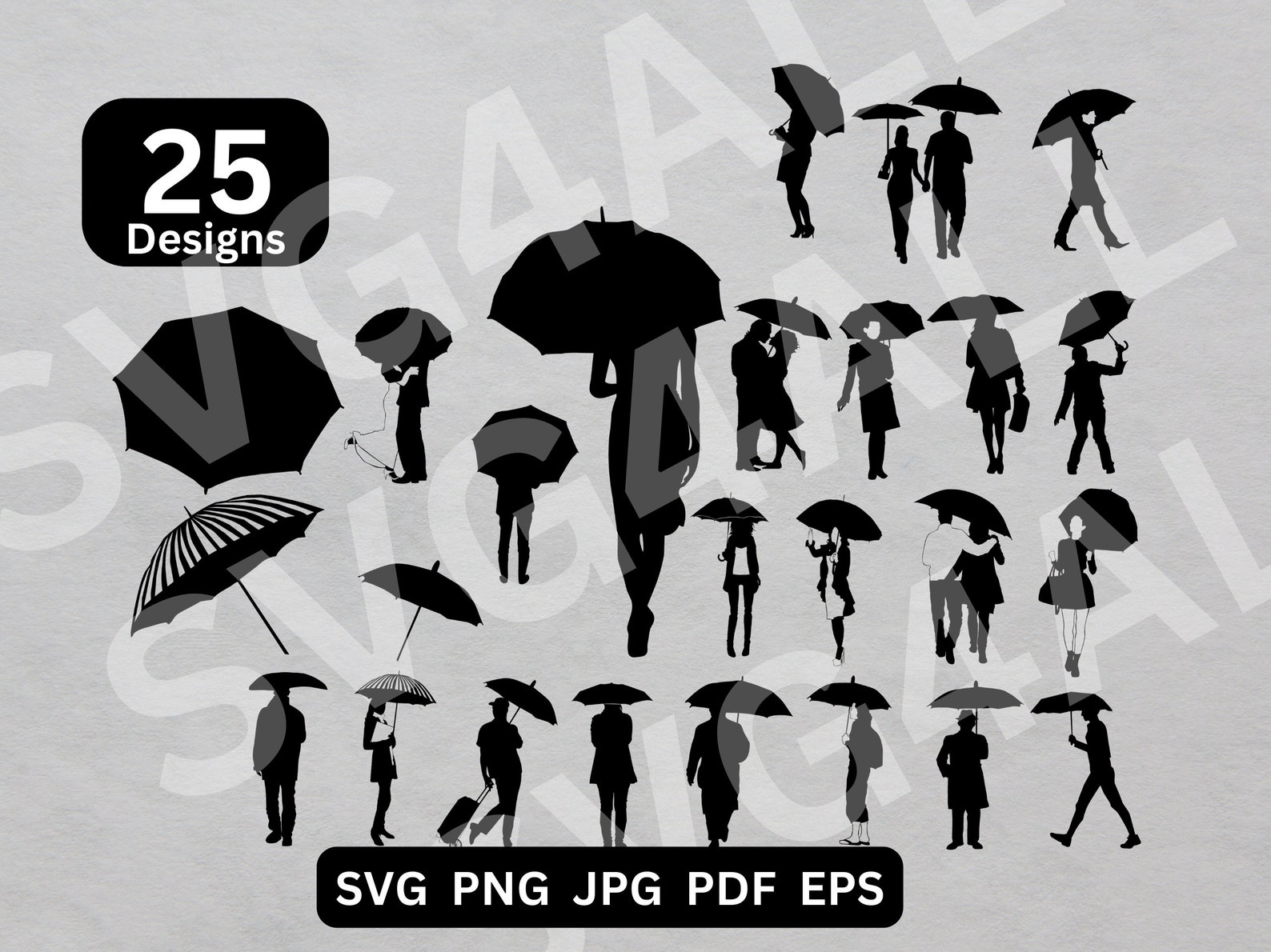 Umbrella Svg, Umbrella Bundle Svg, Umbrella PNG, Umbrella Clipart ...