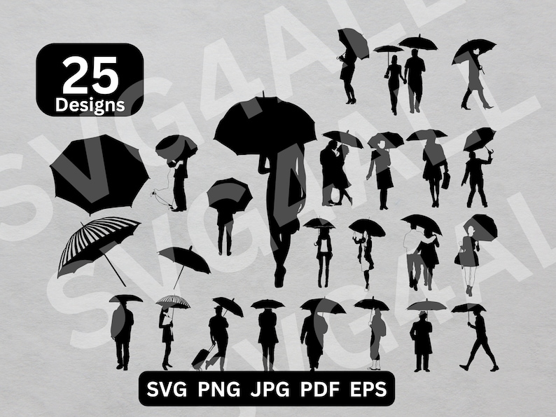 Umbrella Svg, Umbrella Bundle Svg, Umbrella PNG, Umbrella Clipart ...