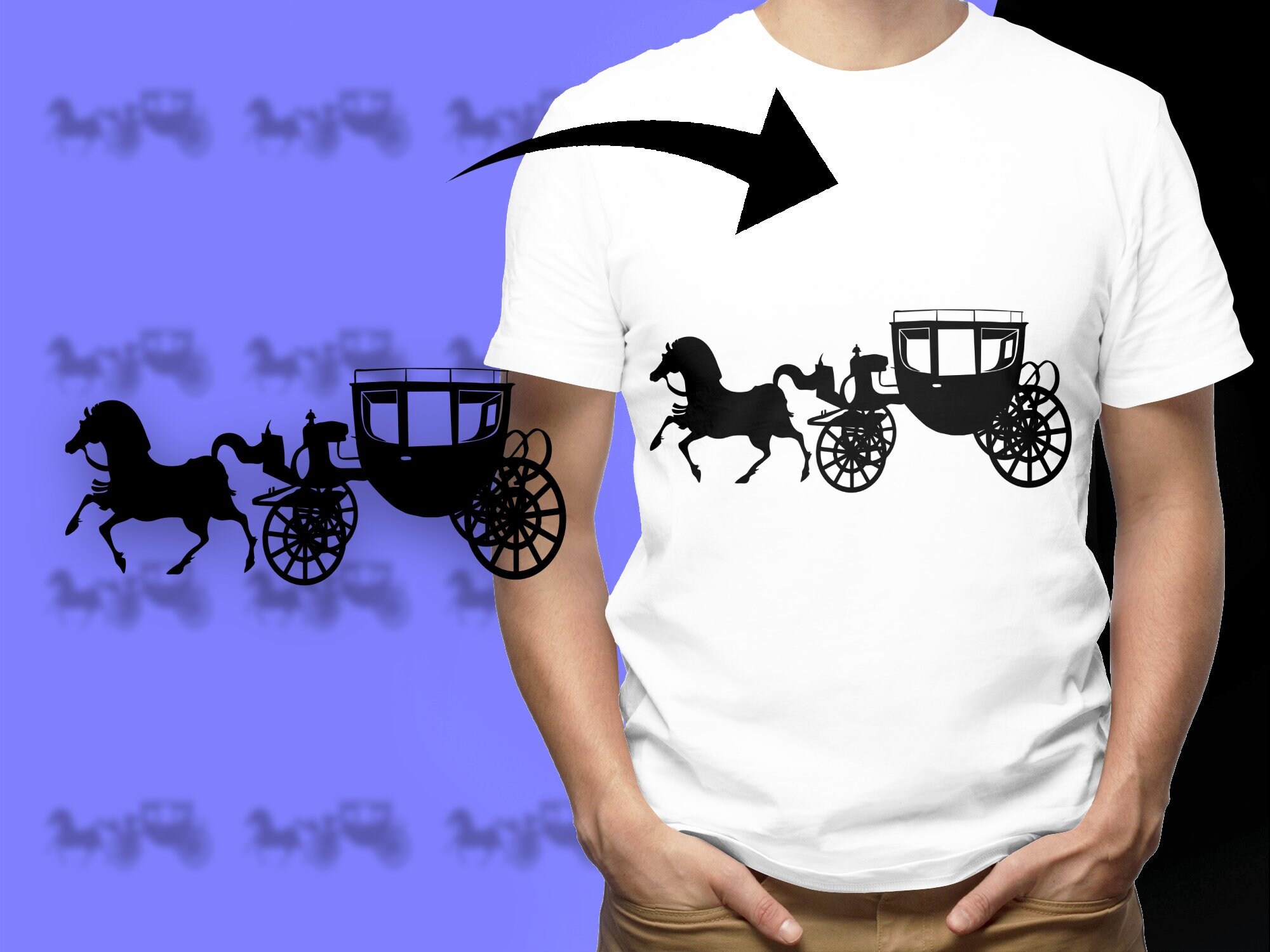 Horse and Carriage SVG Bundle, Vintage Buggy Clipart, Digital Download ...