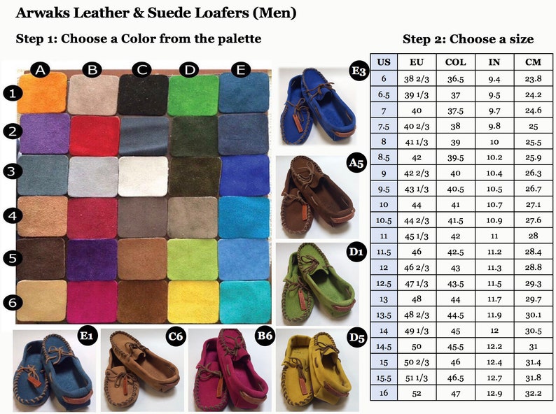 Men's Leather and Suede Loafers | Custom Made to Your Size | Leather ...