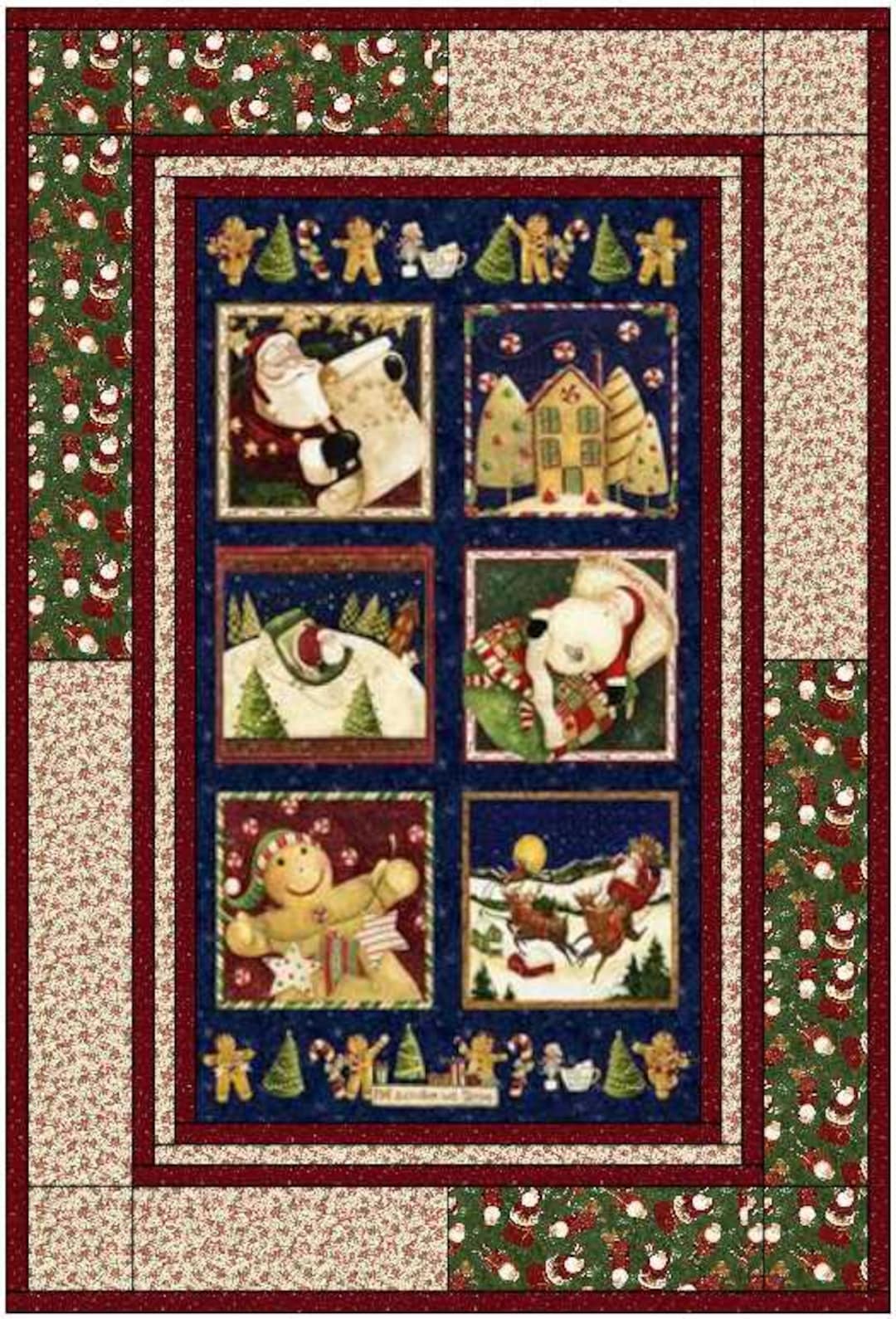 Clothworks Gingerbread Quilt Kit - Etsy