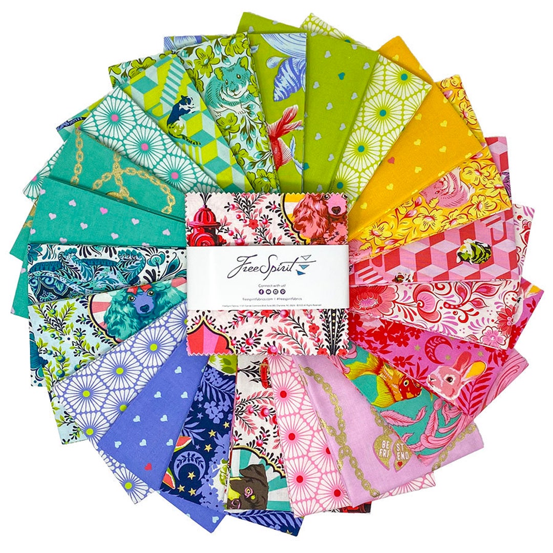 Freespirit Tula Pink Besties Five Inch Squares - Etsy