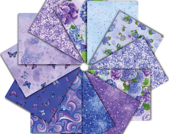 Timeless Treasure Hydrangea Bliss Fat Quarter Bundle CPFQ12CD - Etsy