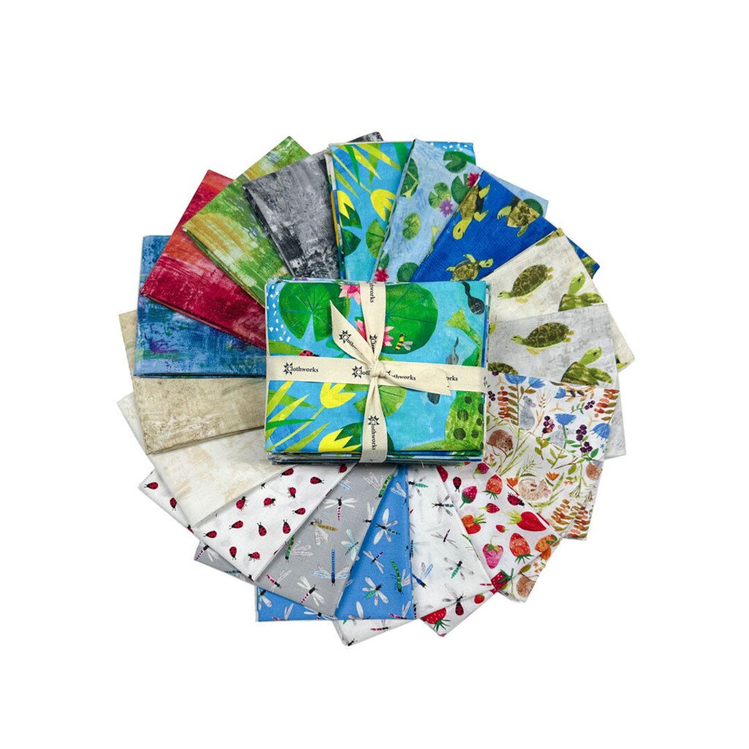 Clothworks FQ0461 Summer Splash Fat Quarters With Panel - Etsy