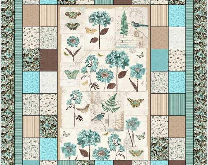 Clothworks En Bleu Charm/panel Quilt Kit - Etsy