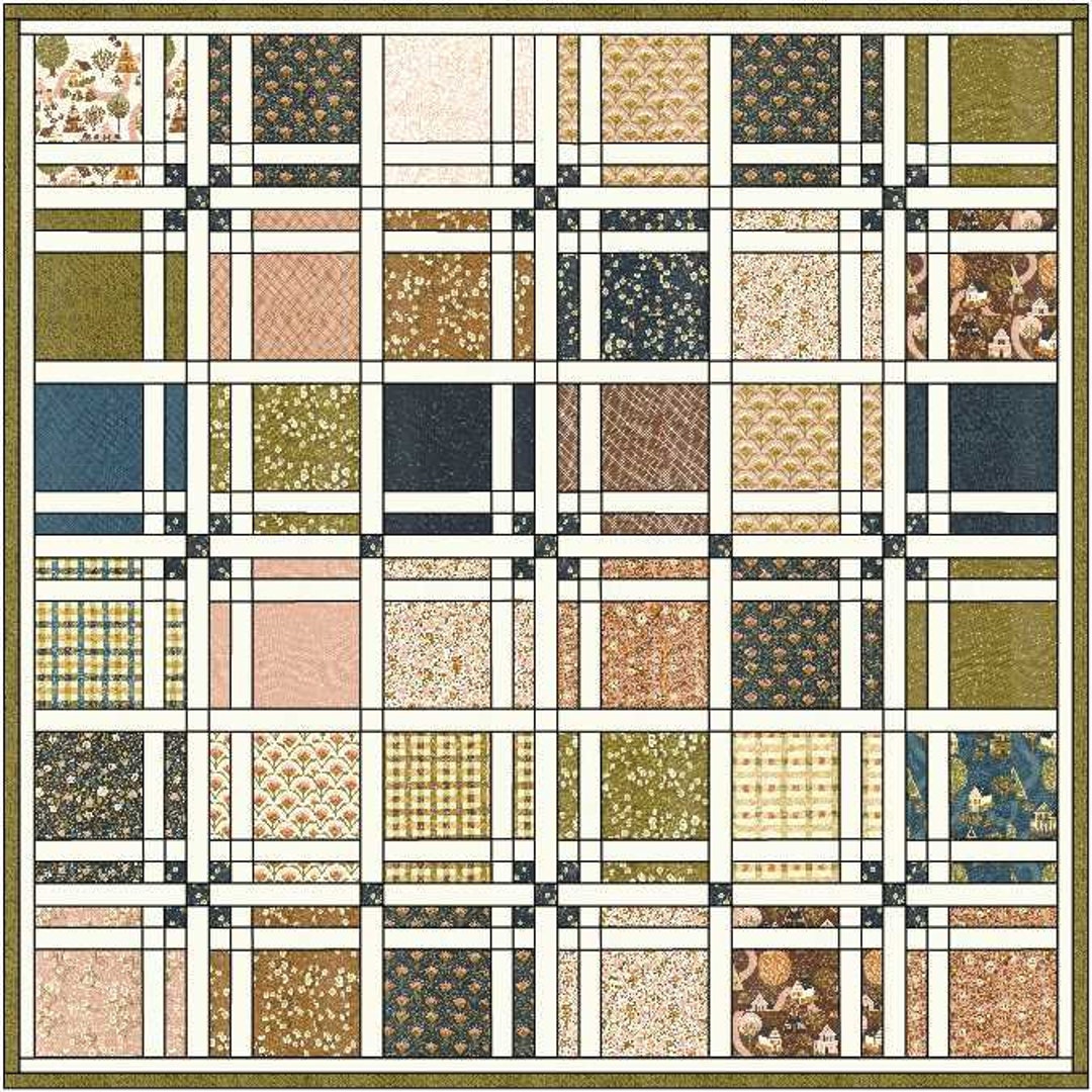 Moda Quaint Cottage Stay Square Quilt Kit - Etsy