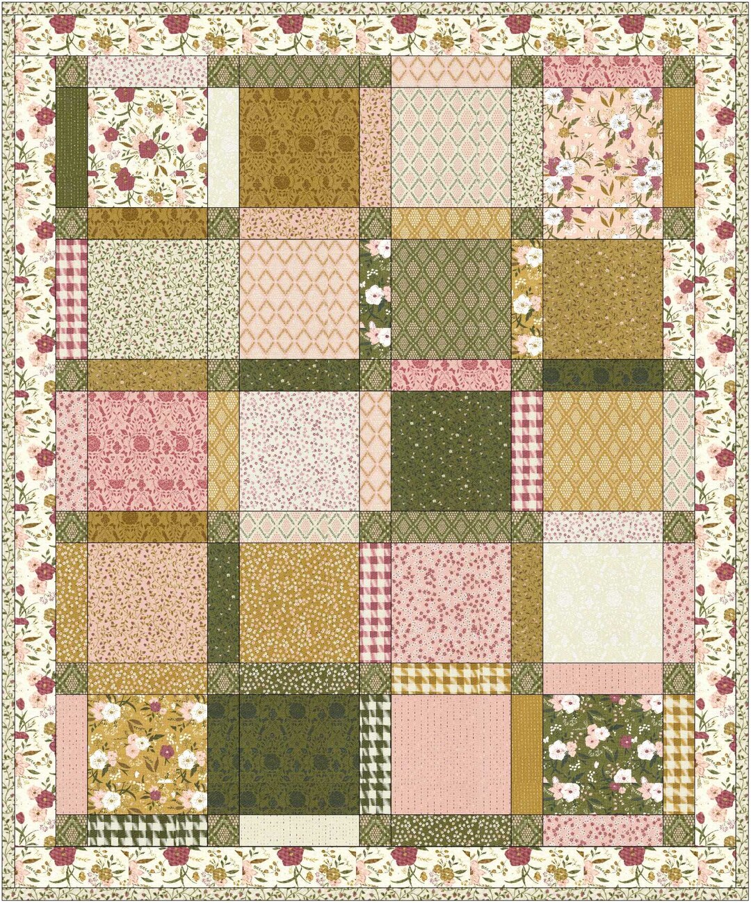 Moda Evermore Nine Patch Quilt Kit - Etsy