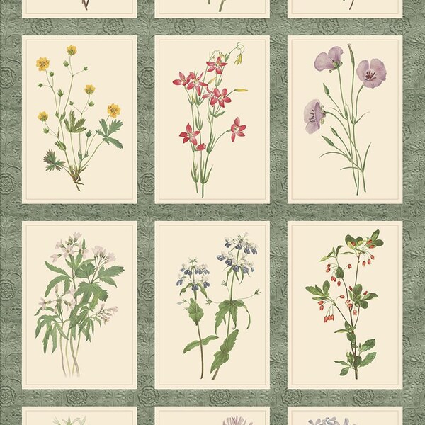 Botanical Fabric - Etsy