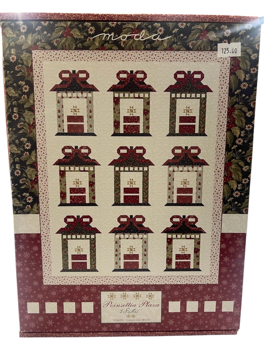 3 Sisters Poinsettia Plaza Quilt Kit - Etsy