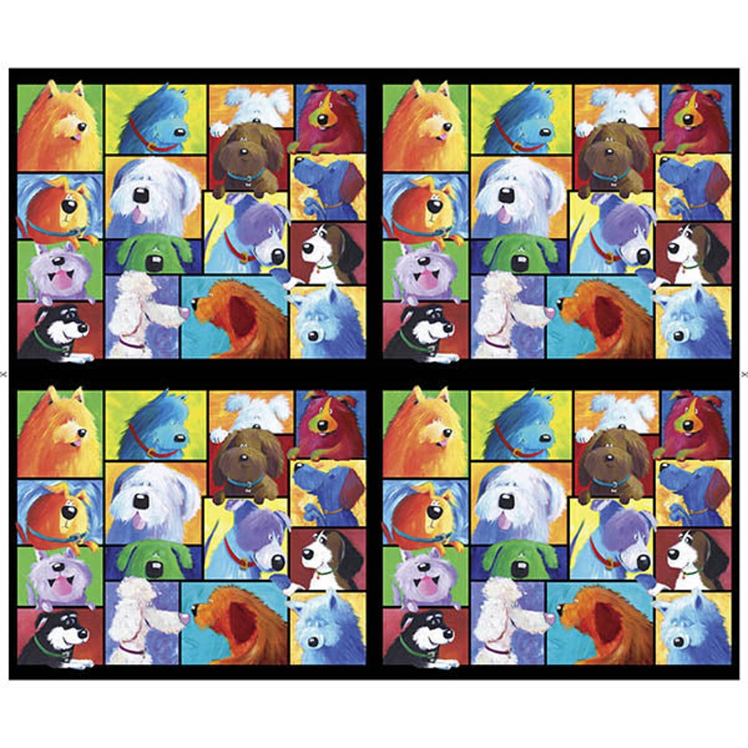 QT Fabrics 29530 X- Dog Talk Panel Patches - Etsy