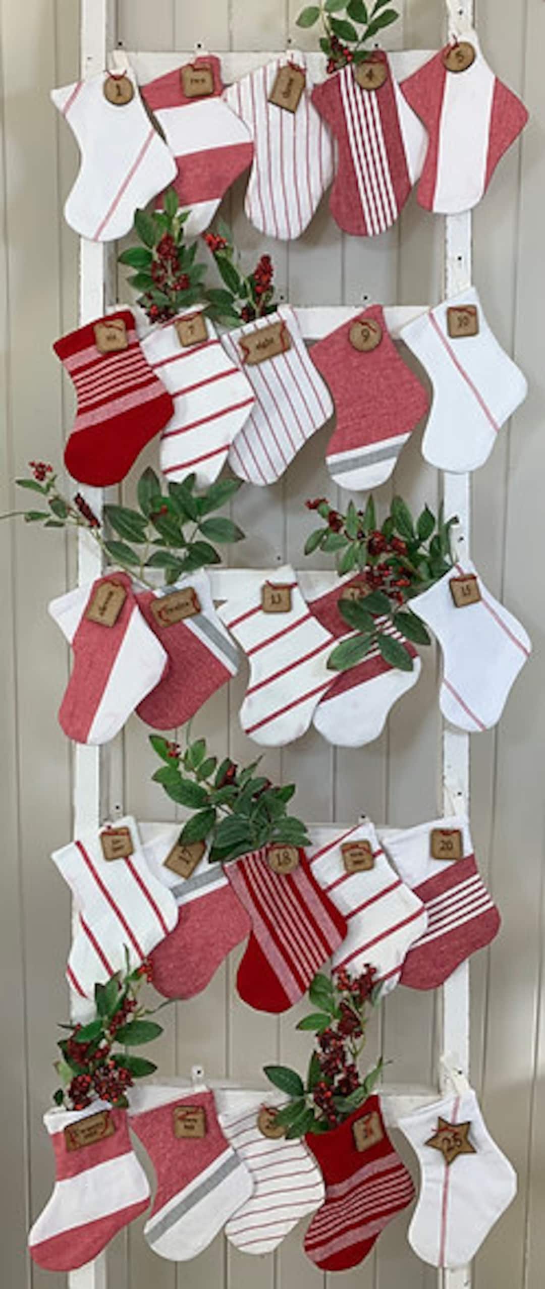 Mini Christmas Stockings - Advent Calendar Kit - Etsy
