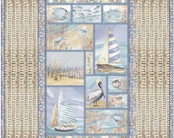 Ocean Oasis Fabric Panel ocean Oasis Collection From Blank Quilting ...
