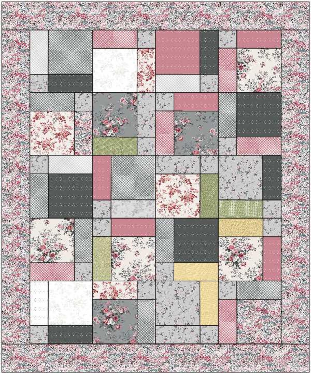 Clothworks Audrey Nine Patch Quilt Kit - Etsy