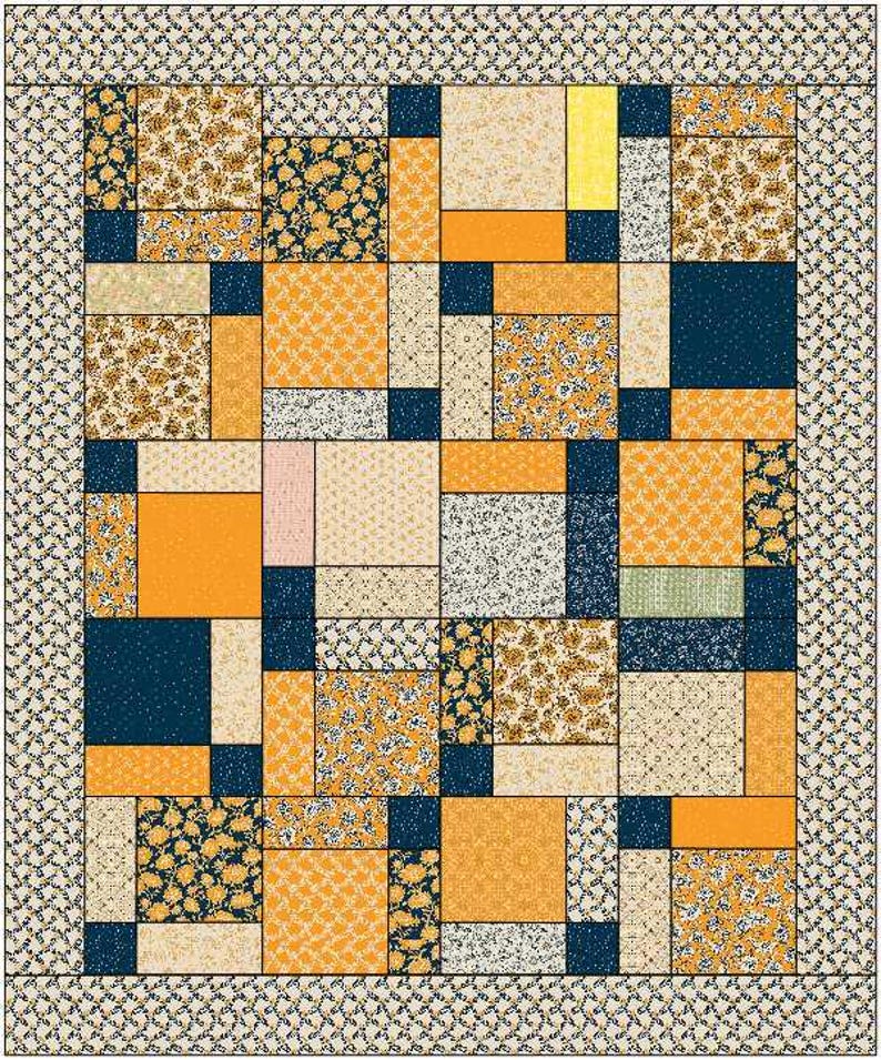 Riley Blake Cheddar Nine Patch Quilt Kit - Etsy