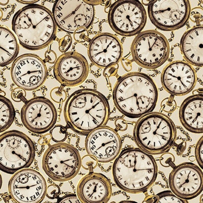 Clock Fabric - Etsy
