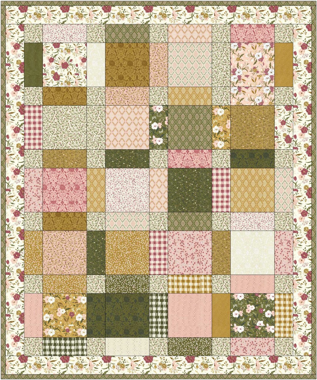 Moda Evermore Nine Patch Quilt Kit - Etsy