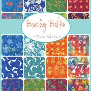 Moda Fabrics Beachy Batiks Charm Pack - Etsy