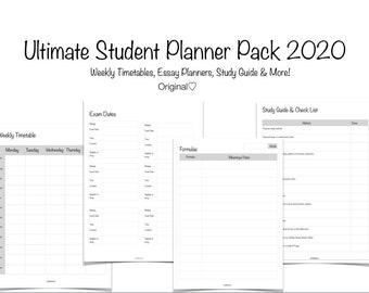 Ultimate Student Planner Pack 2020 (marble) - Etsy