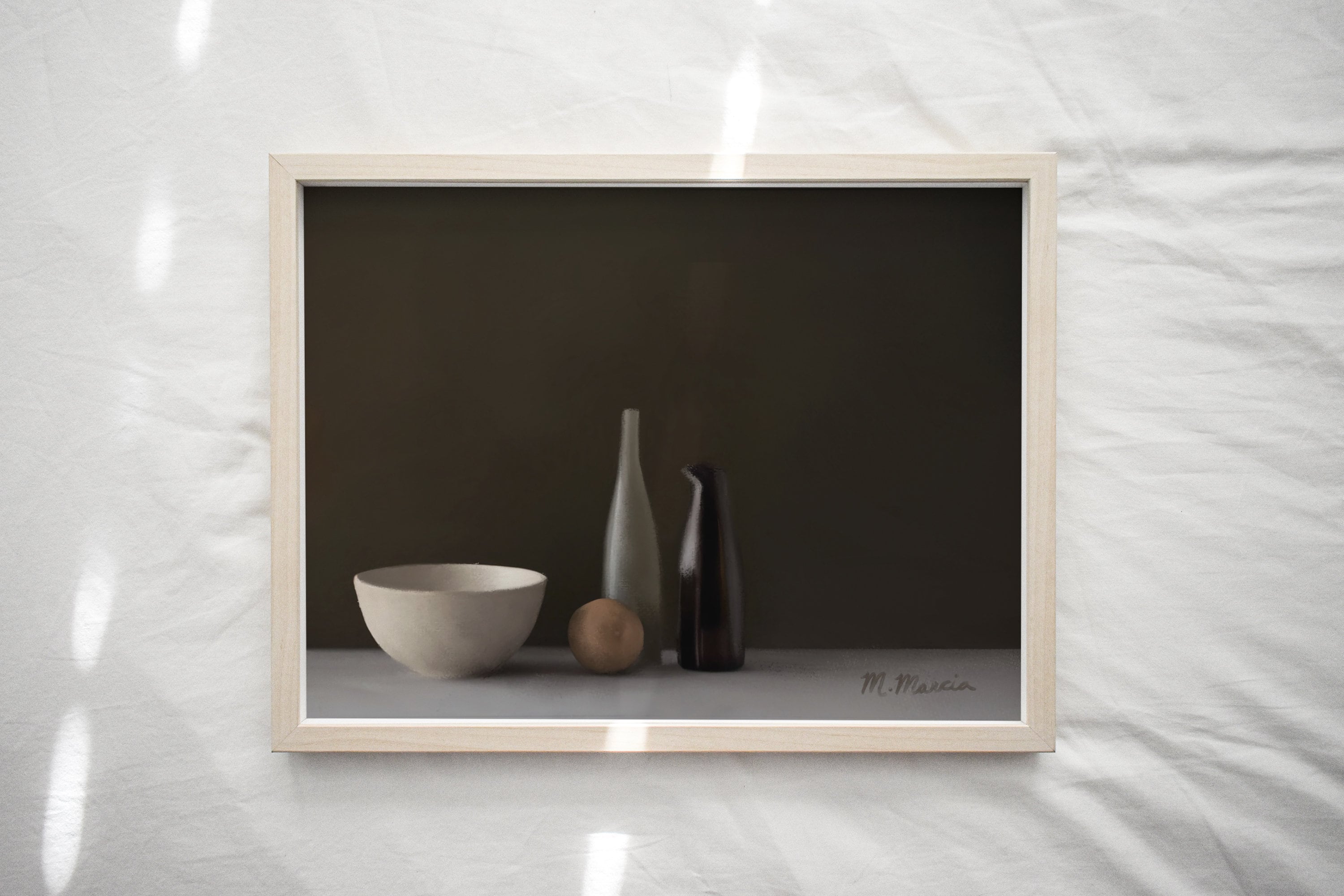 Moody Tabletop Still Life Painting by M. Marcia Fine Art Print - Etsy