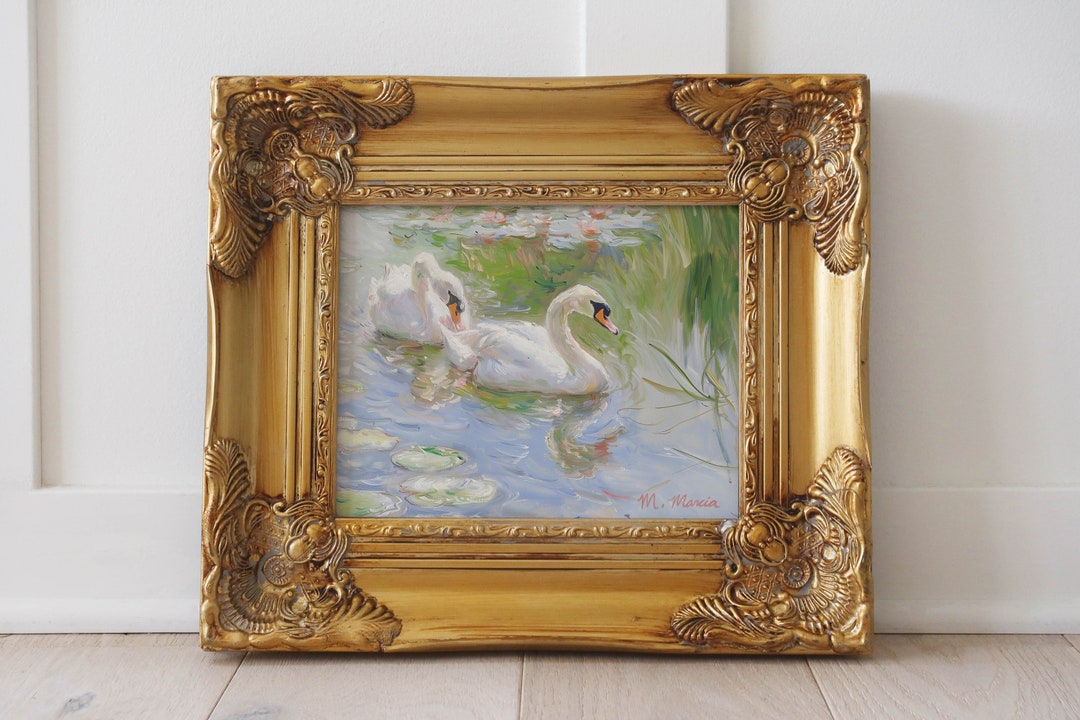 Swan Lake Painting | Fine Art Print by M. Marcia - Etsy