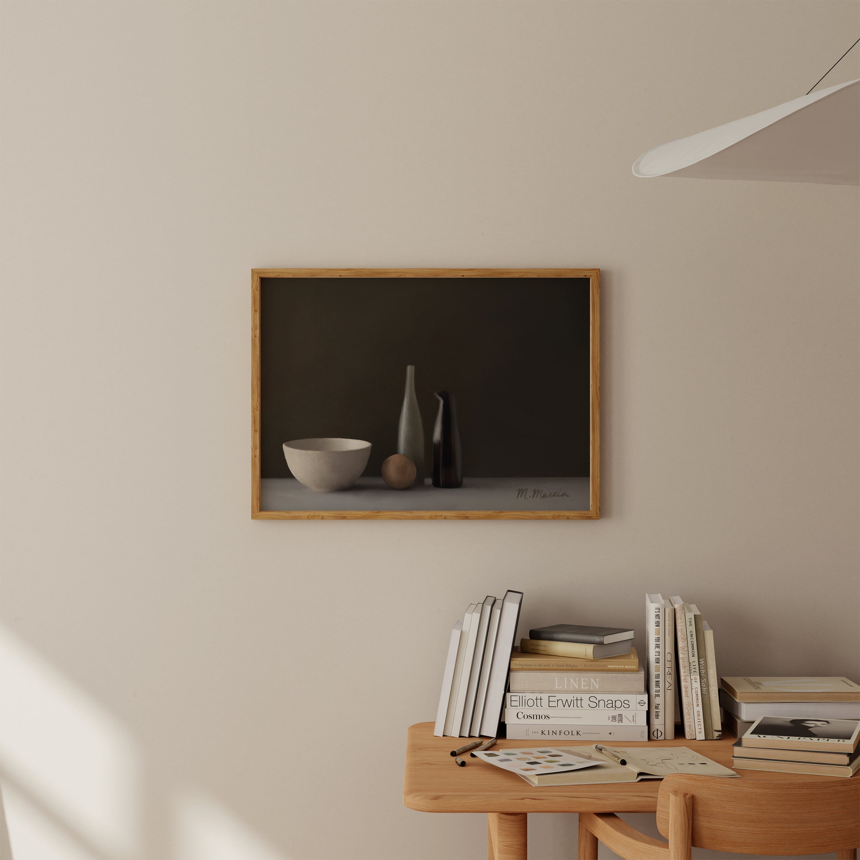 Moody Tabletop Still Life Painting by M. Marcia Fine Art Print - Etsy