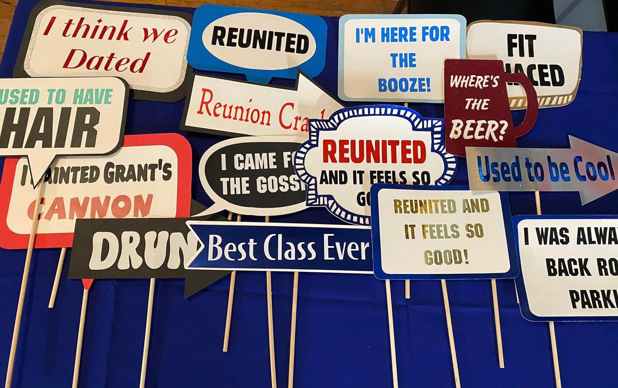 Photo Booth Props - Reunion Theme Examples - Etsy