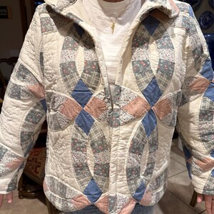 Quilted Jacket in Wedding Rings Pattern Size XL - Etsy