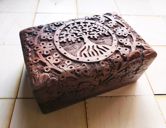 Tree of Life Wood Celtic Box Irish Wooden Box Renaissance - Etsy